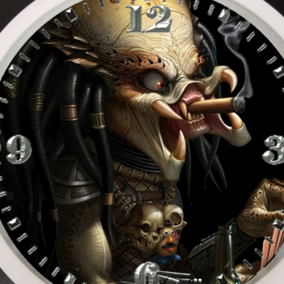 unkn | Wall Decor | Predator Smoke Led Lights Wall Clock | Poshmark